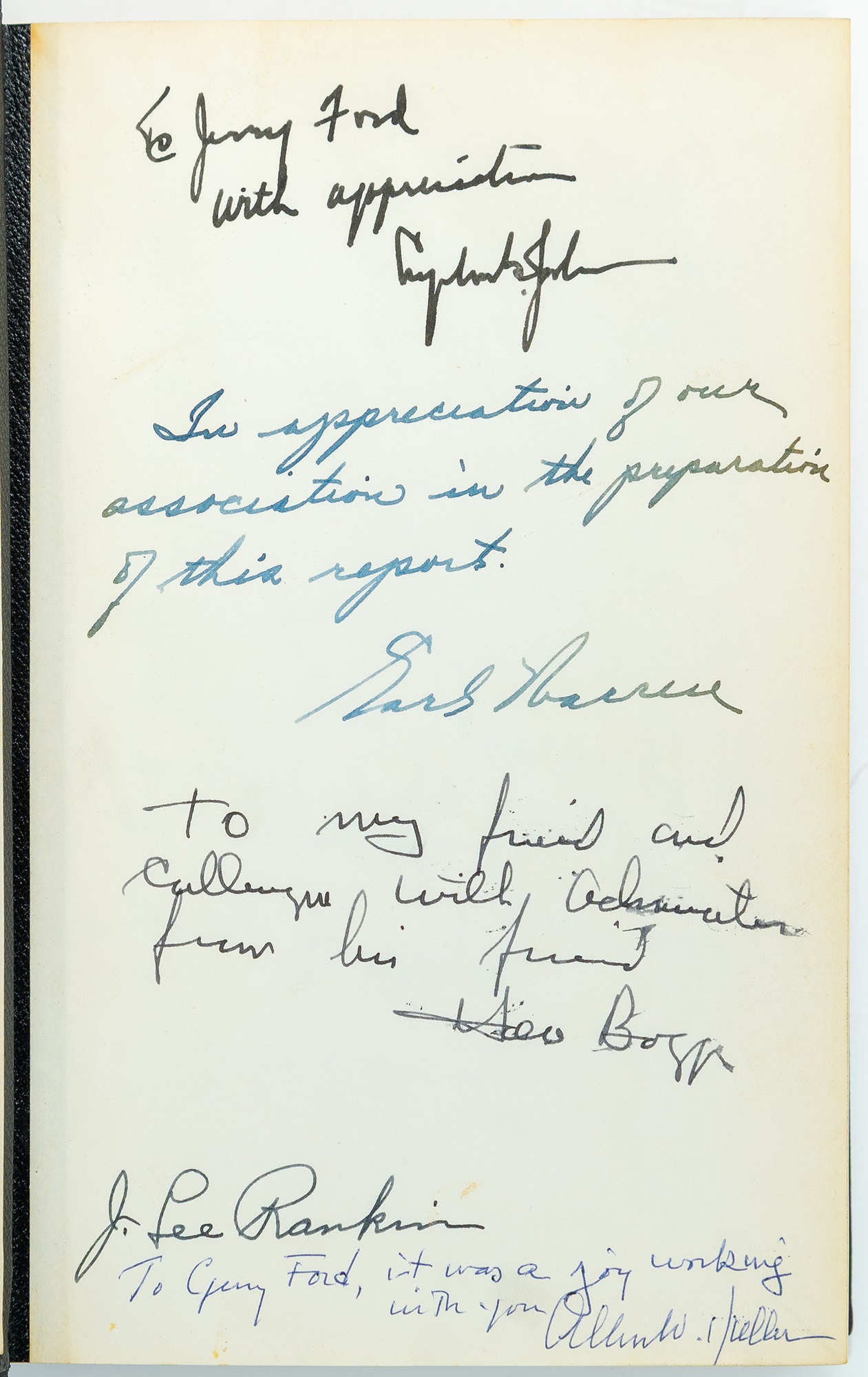 Lot 351 - The Warren Commission Report, inscribed for