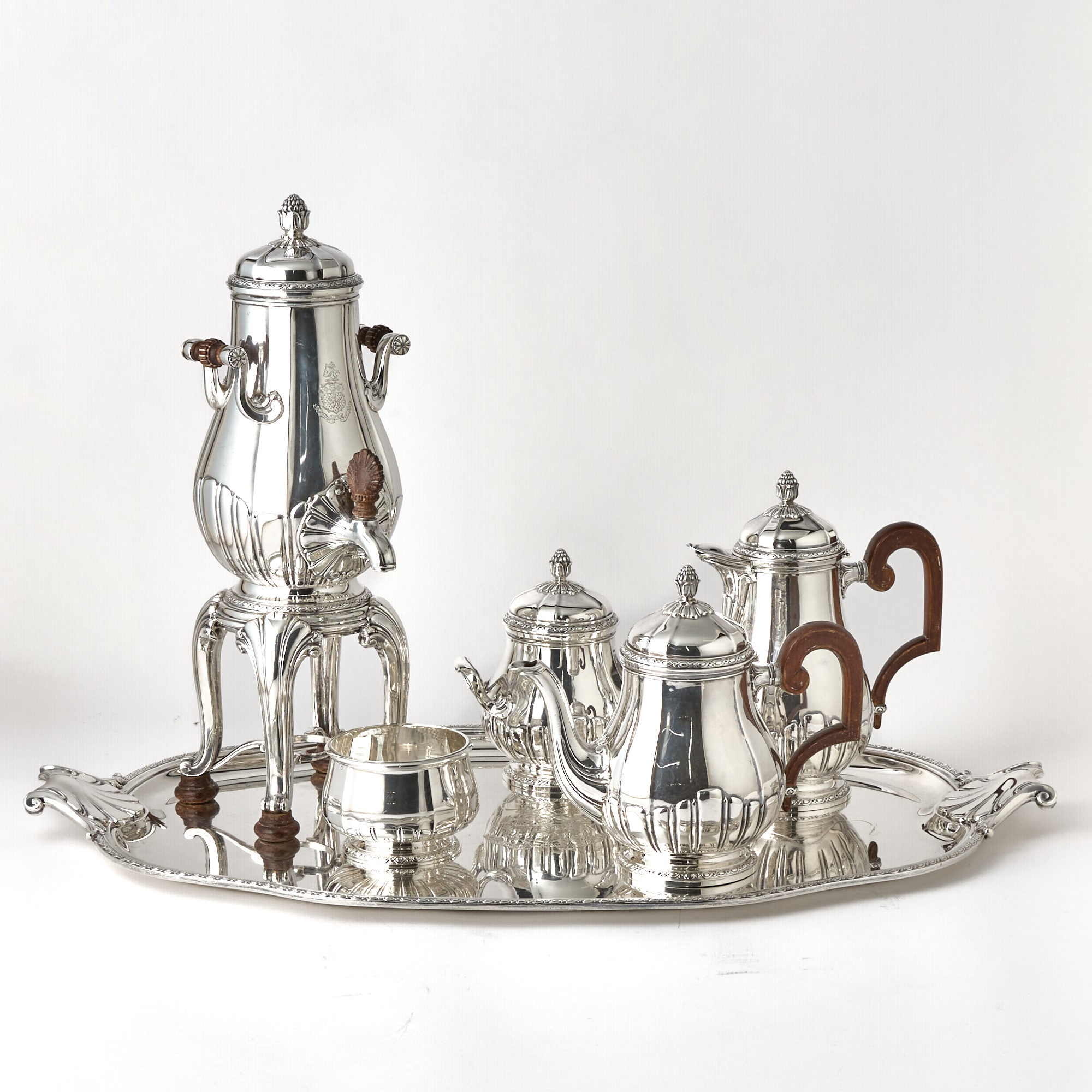 Lot 201 - French Sterling Silver Tea and Coffee
