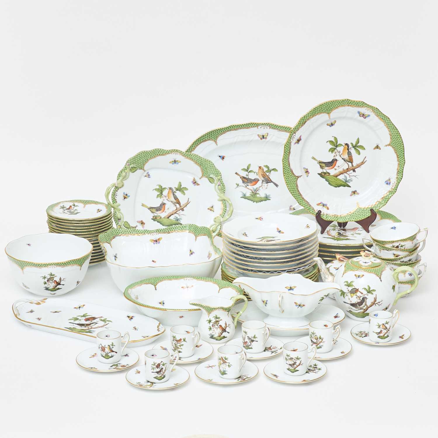 Lot 55 - Assembled Set of Herend Porcelain "Rothschild