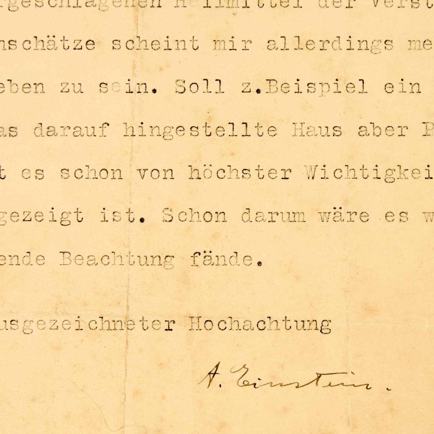 Lot 51 - A remarkable letter by Einstein on the